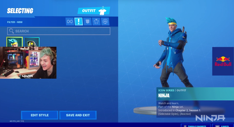 Ninja Fortnite Skin is the first Icon Series skin to be Released