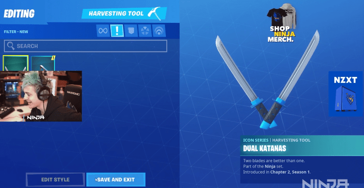 Ninja Fortnite Skin is the first Icon Series skin to be Released
