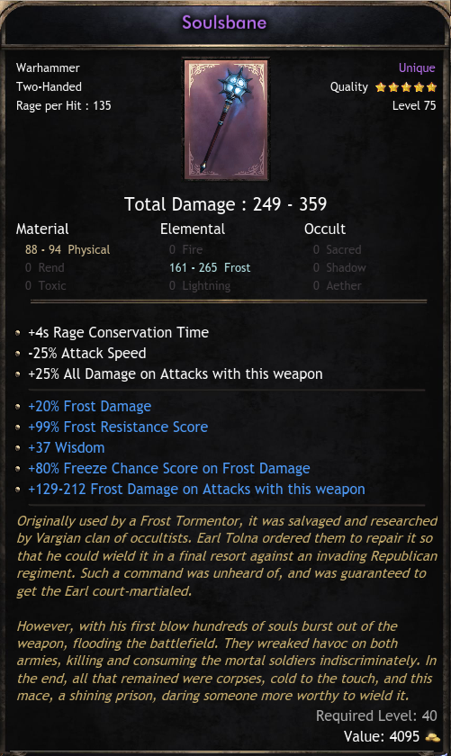 Wolcen Unique Weapons - Gamer Journalist