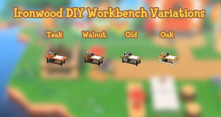 Ironwood Furniture Recipes in Animal Crossing New Horizons