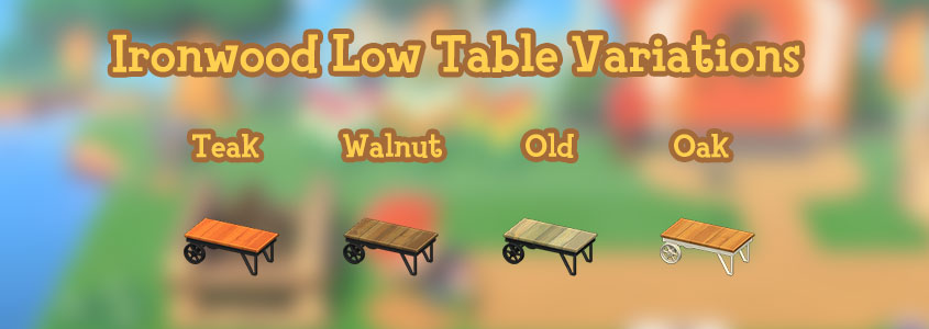 Ironwood Furniture Recipes in Animal Crossing New Horizons