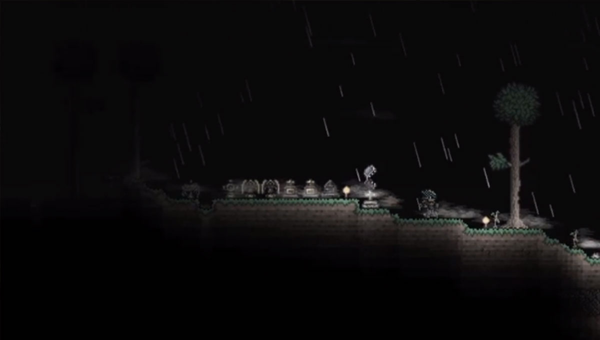 Graveyard Biome in Terraria Journey's End