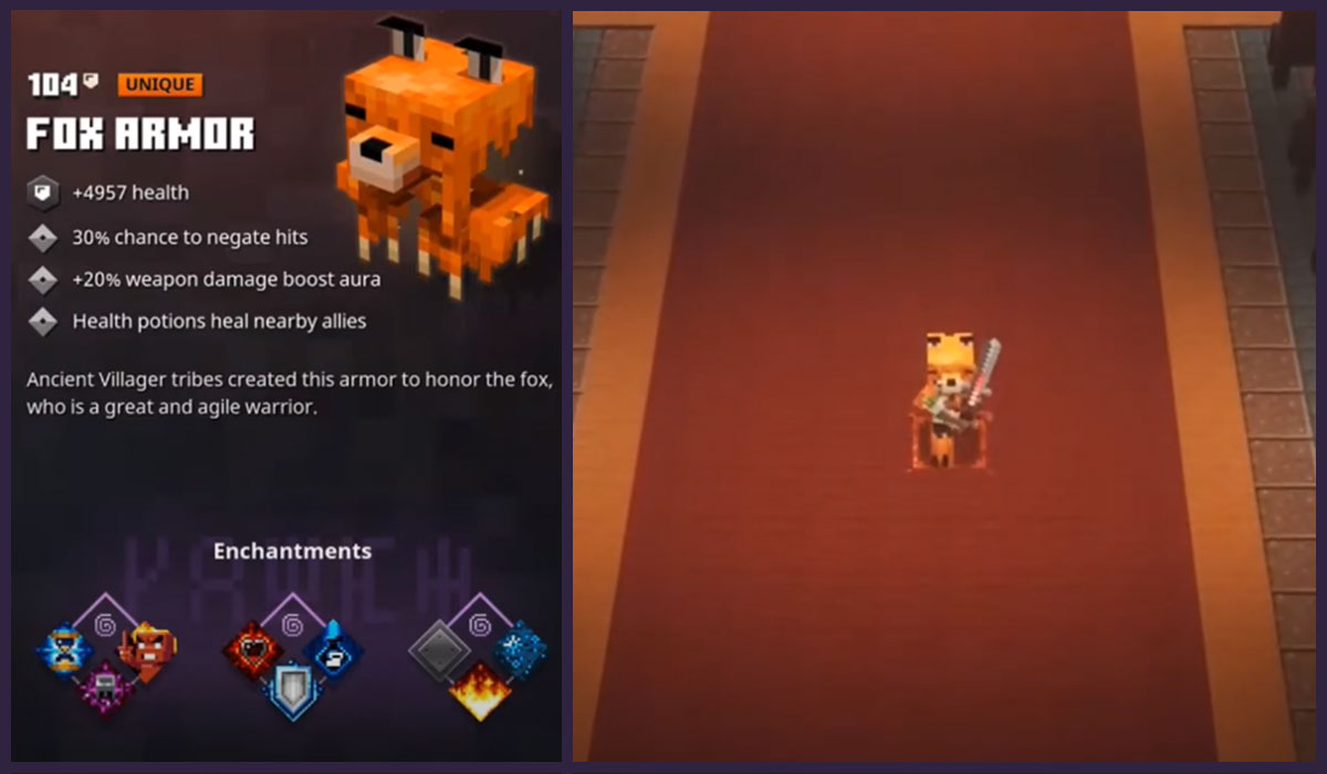 How to get Fox Armor in Minecraft Dungeons