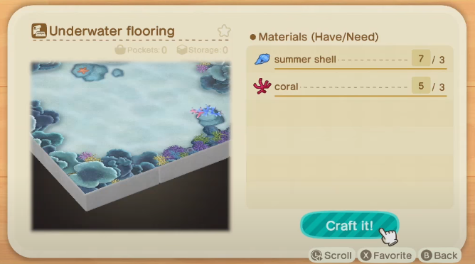 Animal Crossing New Horizons Summer Shell Recipes