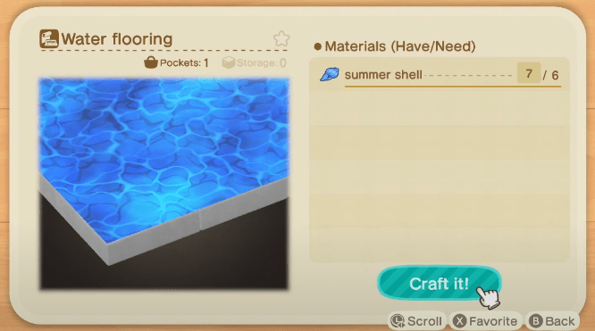 Animal Crossing New Horizons Summer Shell Recipes