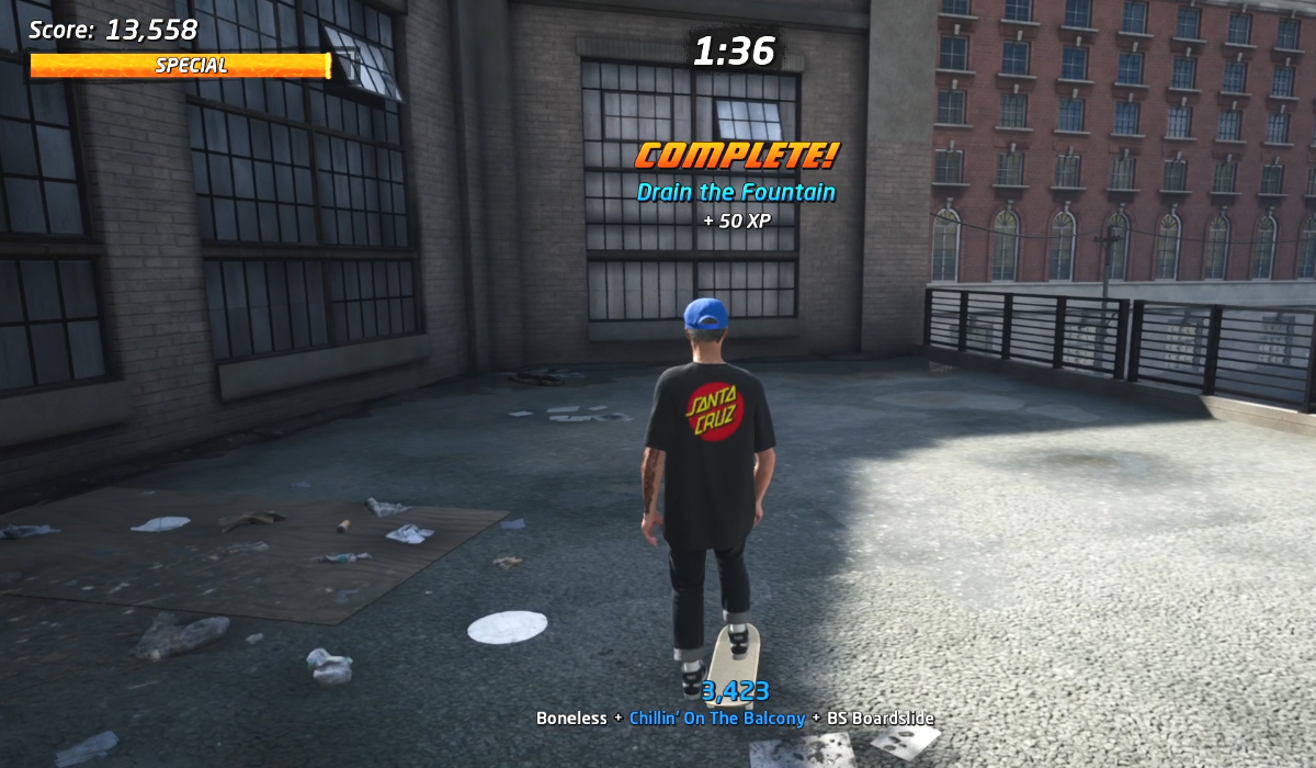 How to 5-0 Around the Fountain on Streets in THPS