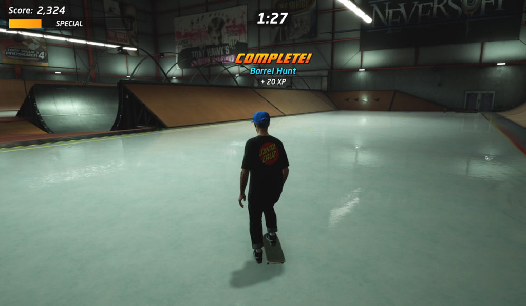 How to complete Barrel Hunt on The Hangar in Tony Hawk's Pro Skater