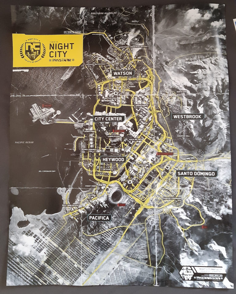 Cyberpunk 2077 map: Night City Districts and Metro System