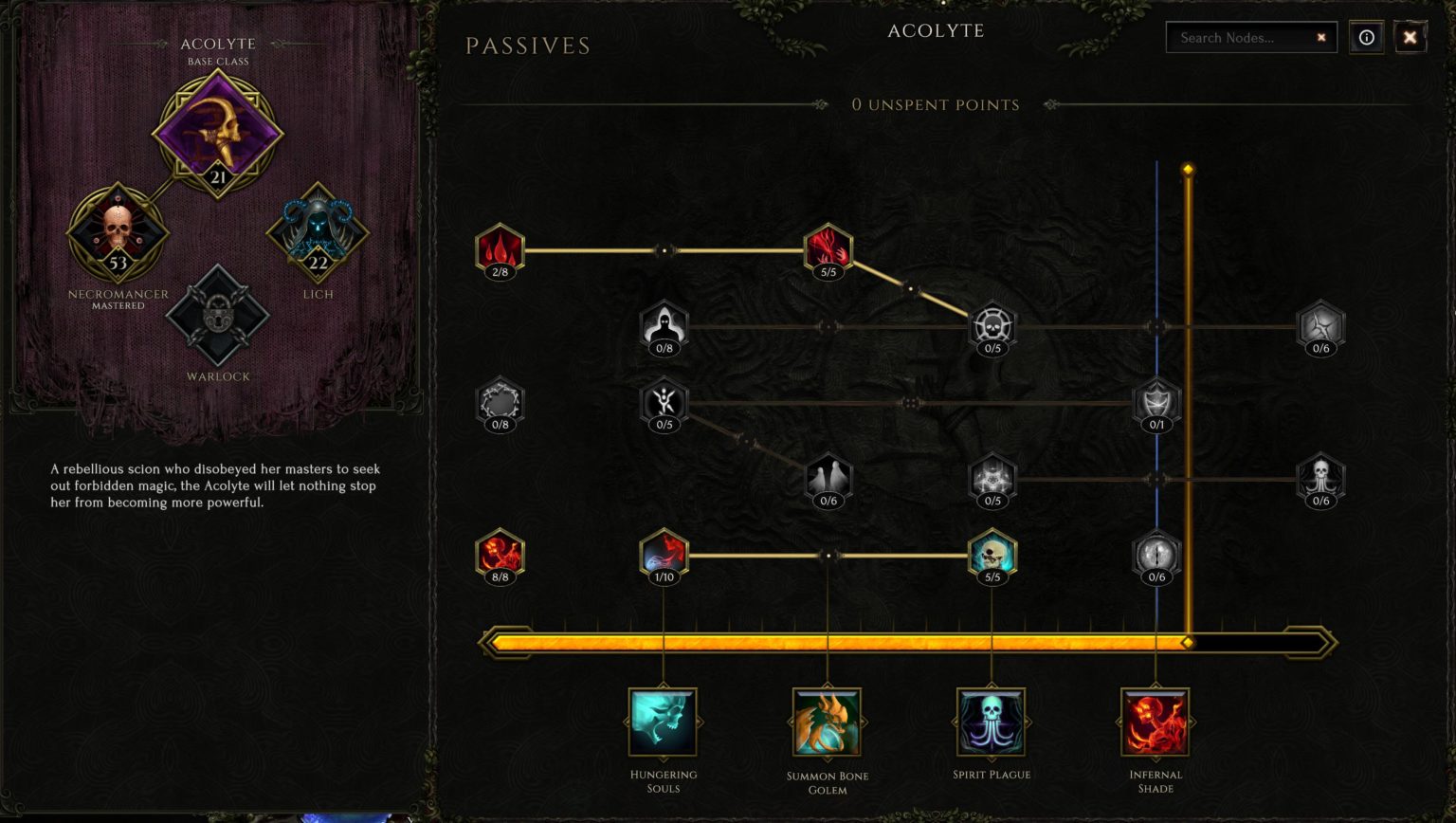 Last Epoch Acolyte build: Bone Splintering Necromancer