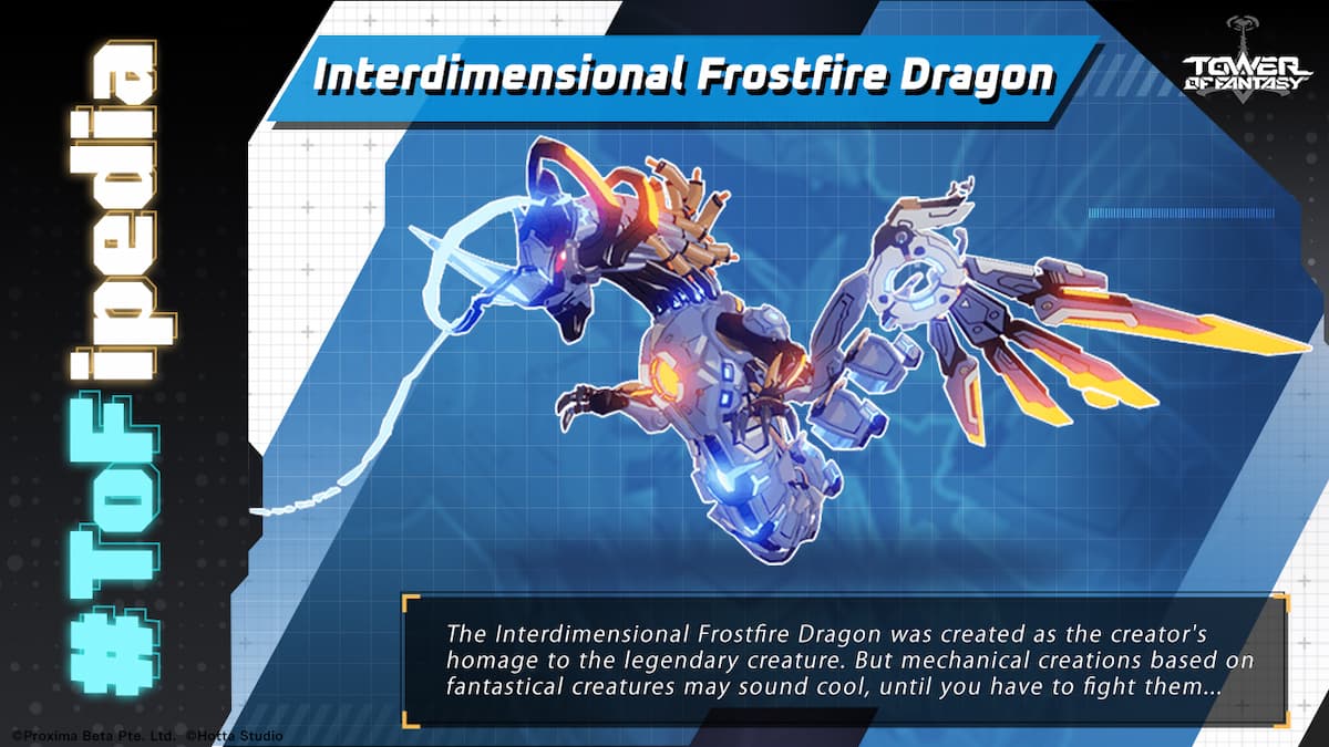 Where to find Interdimensional Frostfire Dragon in Tower of Fantasy