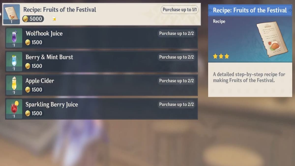 How to Get Fruits of the Festival in Genshin Impact | Gamer Journalist