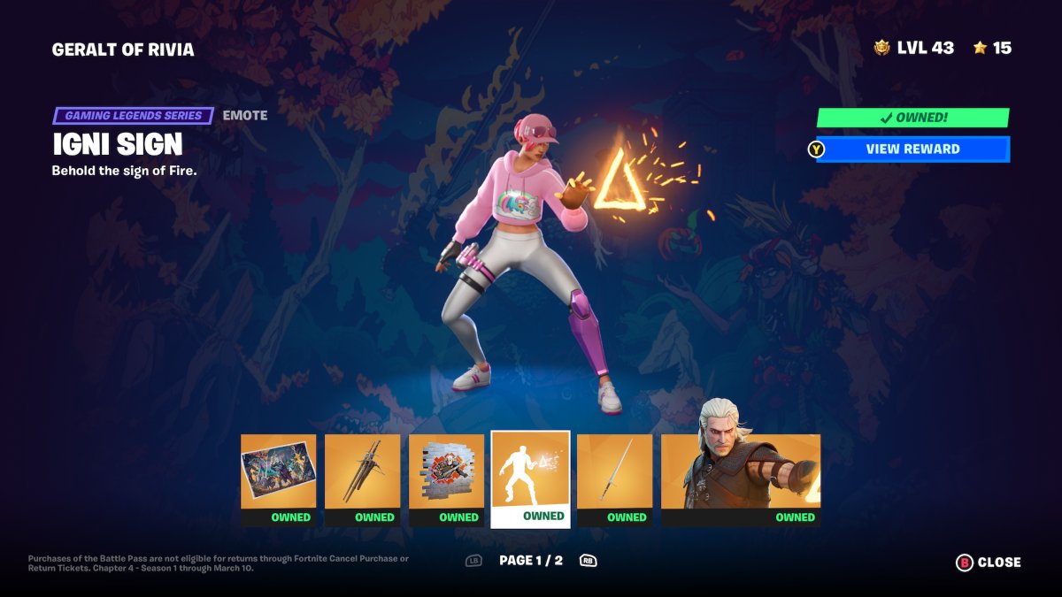 How to get The Witcher Igni Sign Emote in Fortnite | Gamer Journalist
