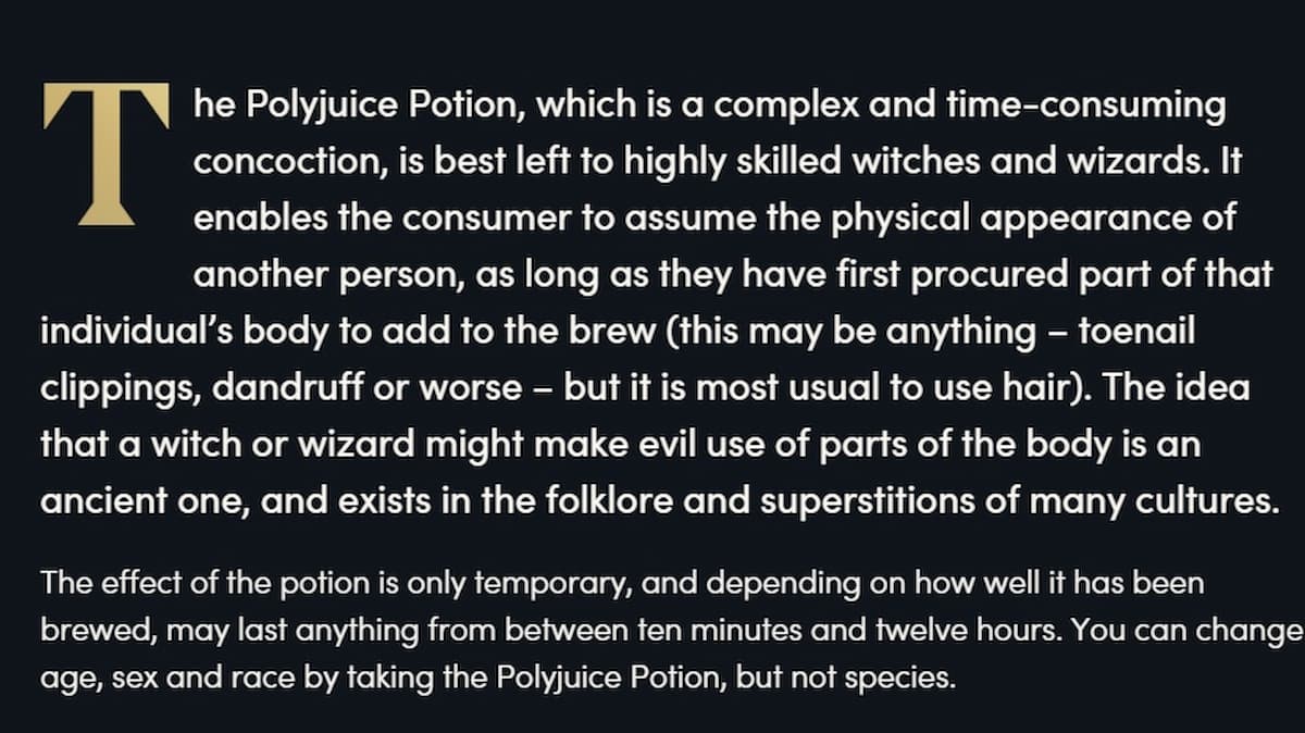 Can You Change Species by Drinking Polyjuice Potion in Hogwarts Legacy ...