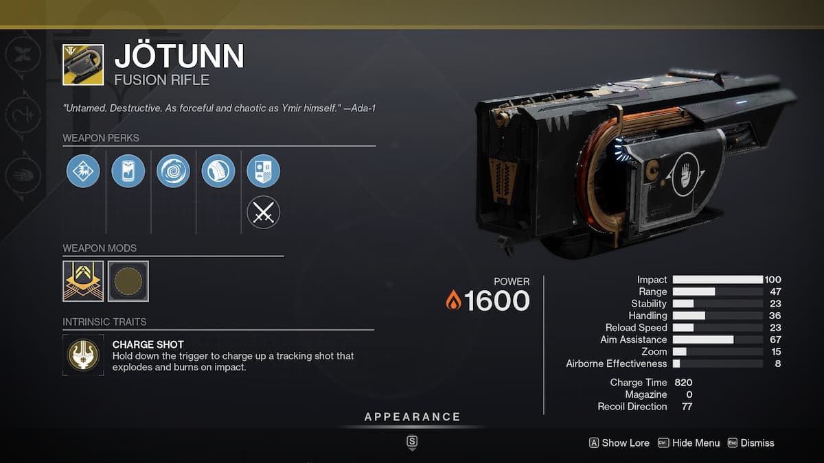 Destiny 2 - Bungie Has Disabled The Jötunn Exotic Fusion Rifle Inside ...