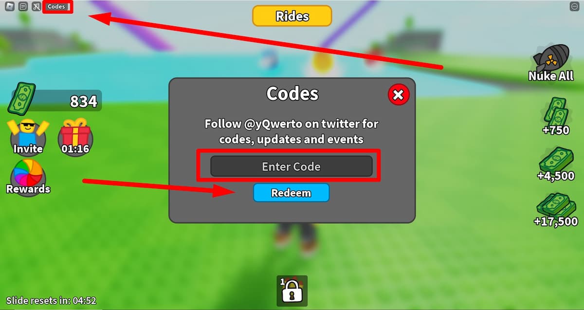 Slide Down a Hill Codes